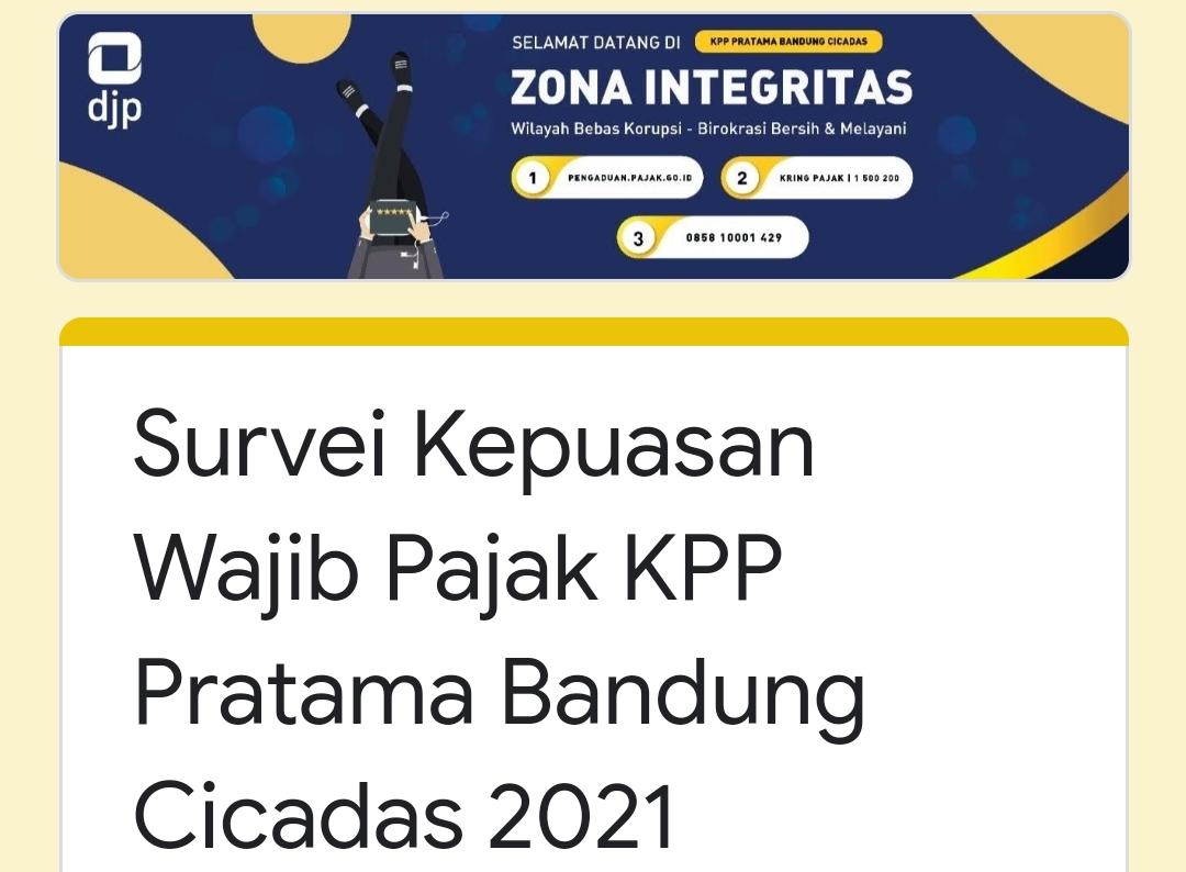 Tingkatkan Pelayanan, KPP Cicadas Adakan Survei Kepuasan Daring | Direktorat Jenderal Pajak